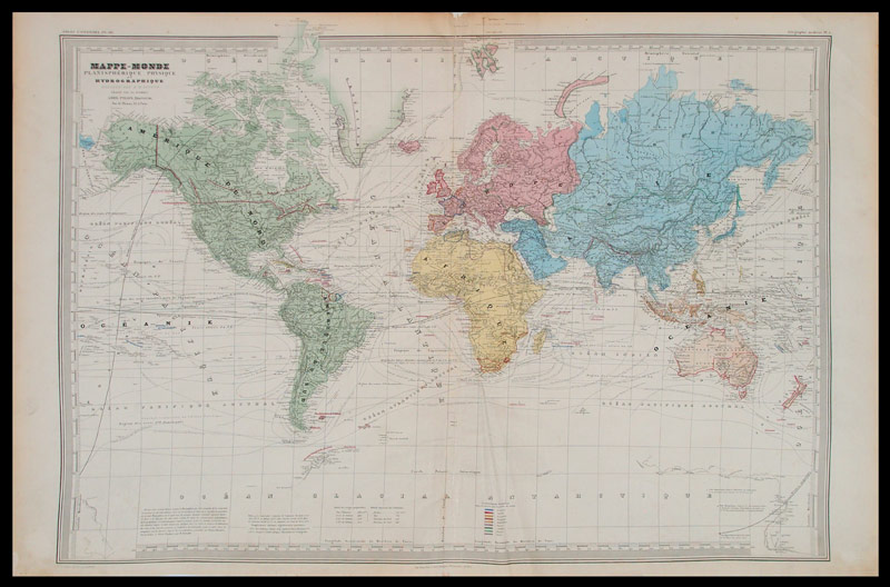 mappamondo idrografico dufour