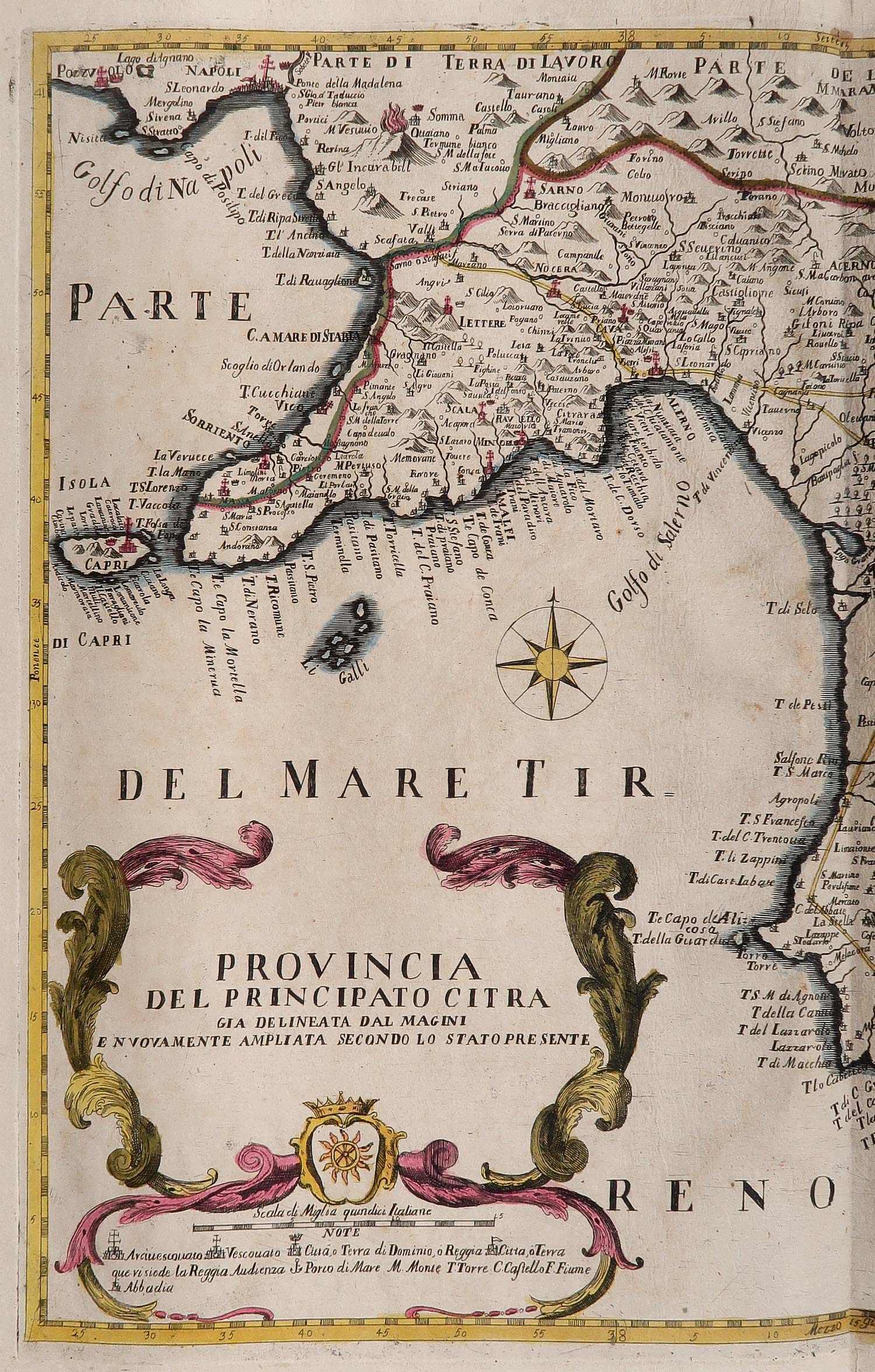 carta geografica principato citra