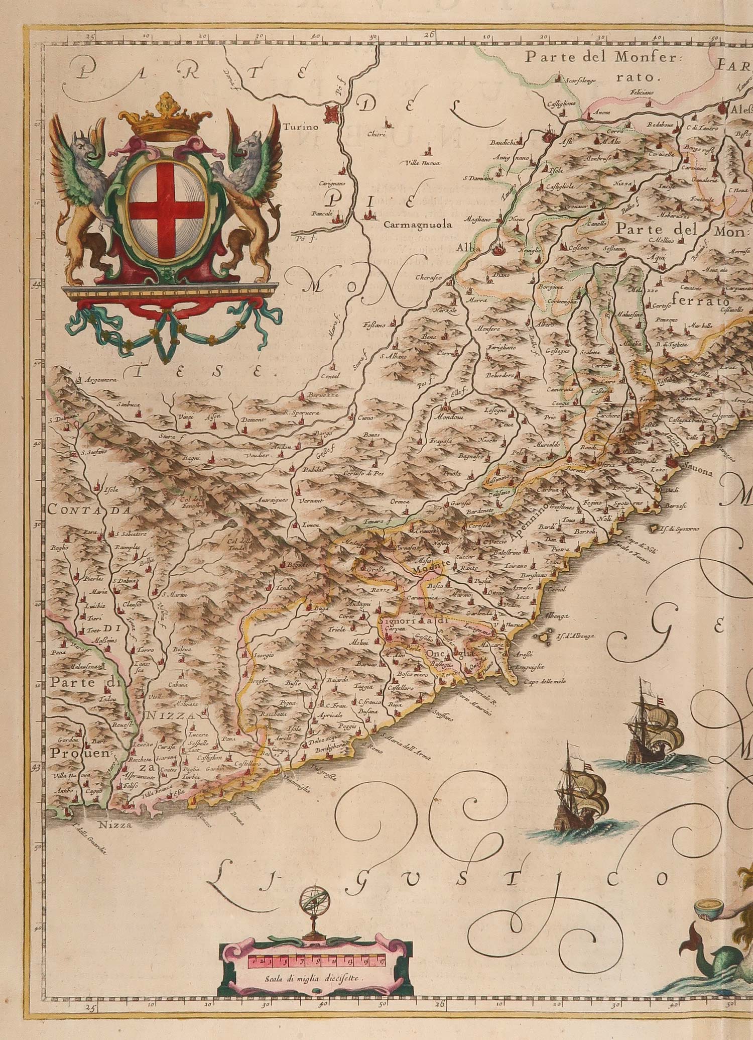 carta geografica liguria visscher