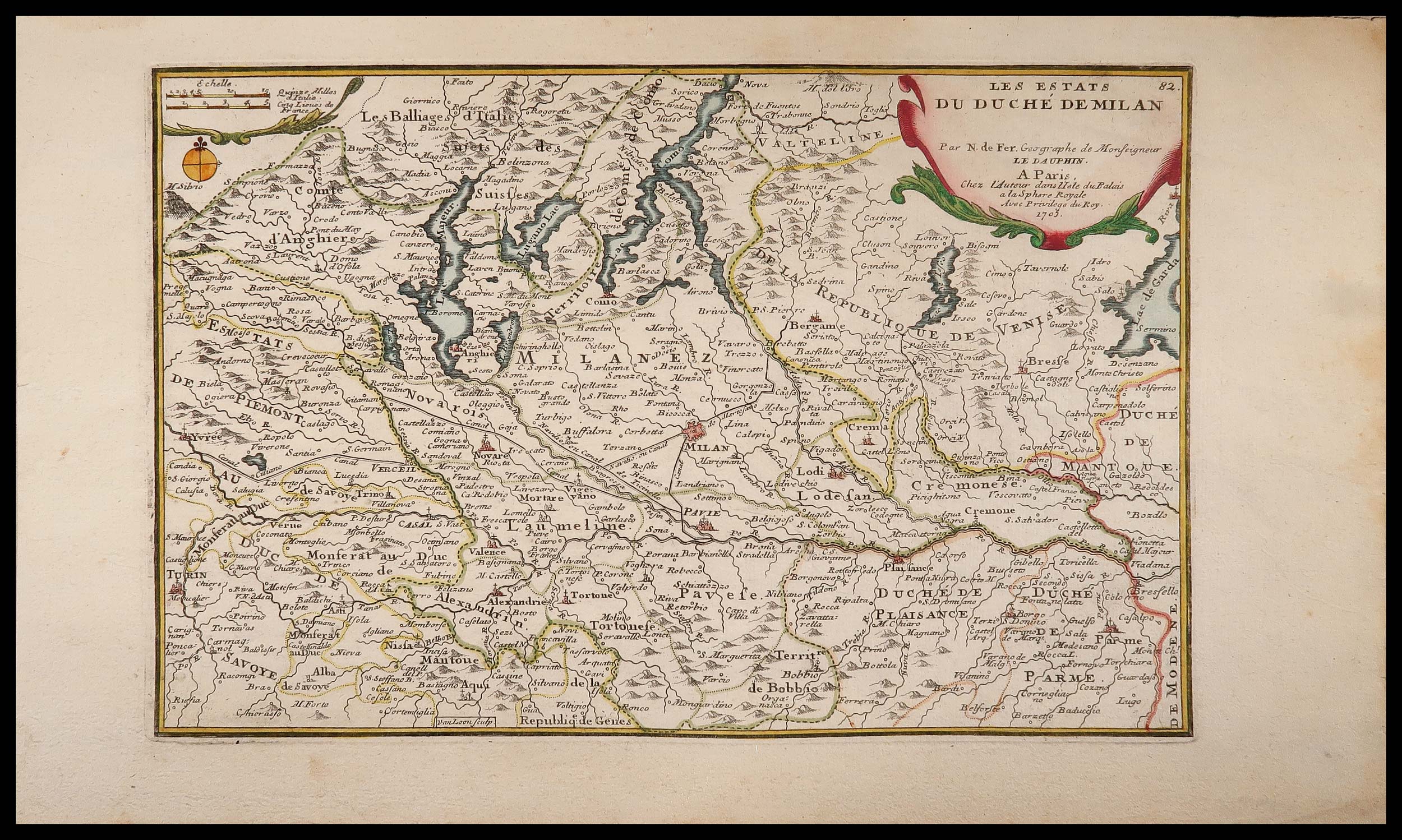 carta geografica estats duché de milan