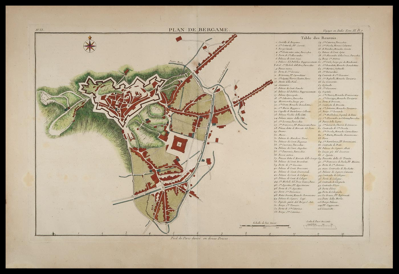Editores Reunidos Bergamo Italia Mapa Bergamo Map Etsy Polska
