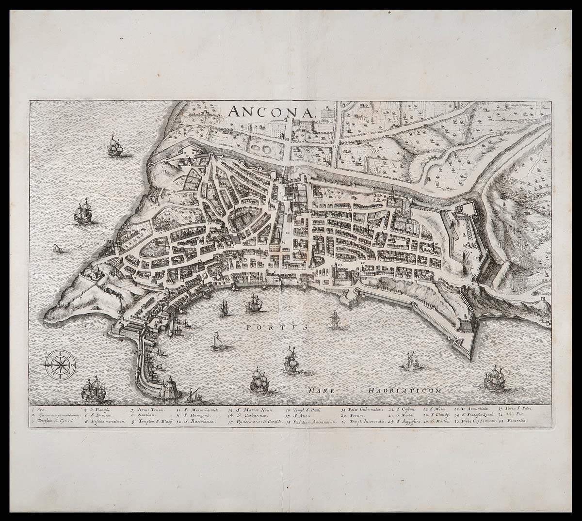 stampa antica ancona merian