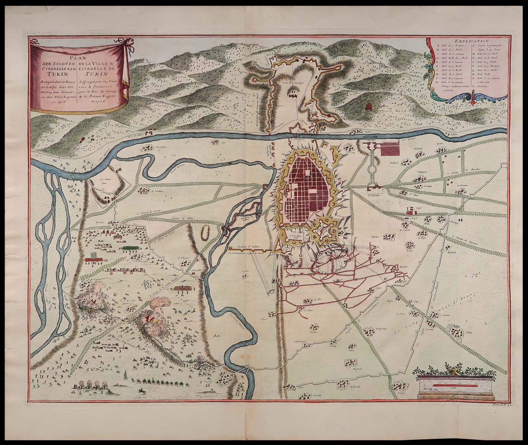 plan ville citadelle turin 1706